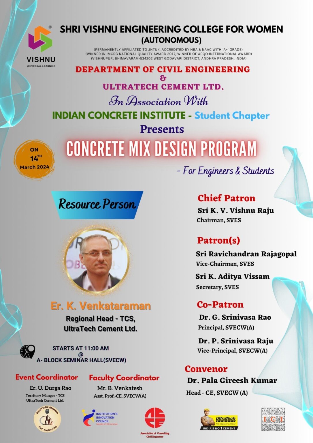 14 March, 2024 :: Department of Civil Engineering and Ultratech Cement ...